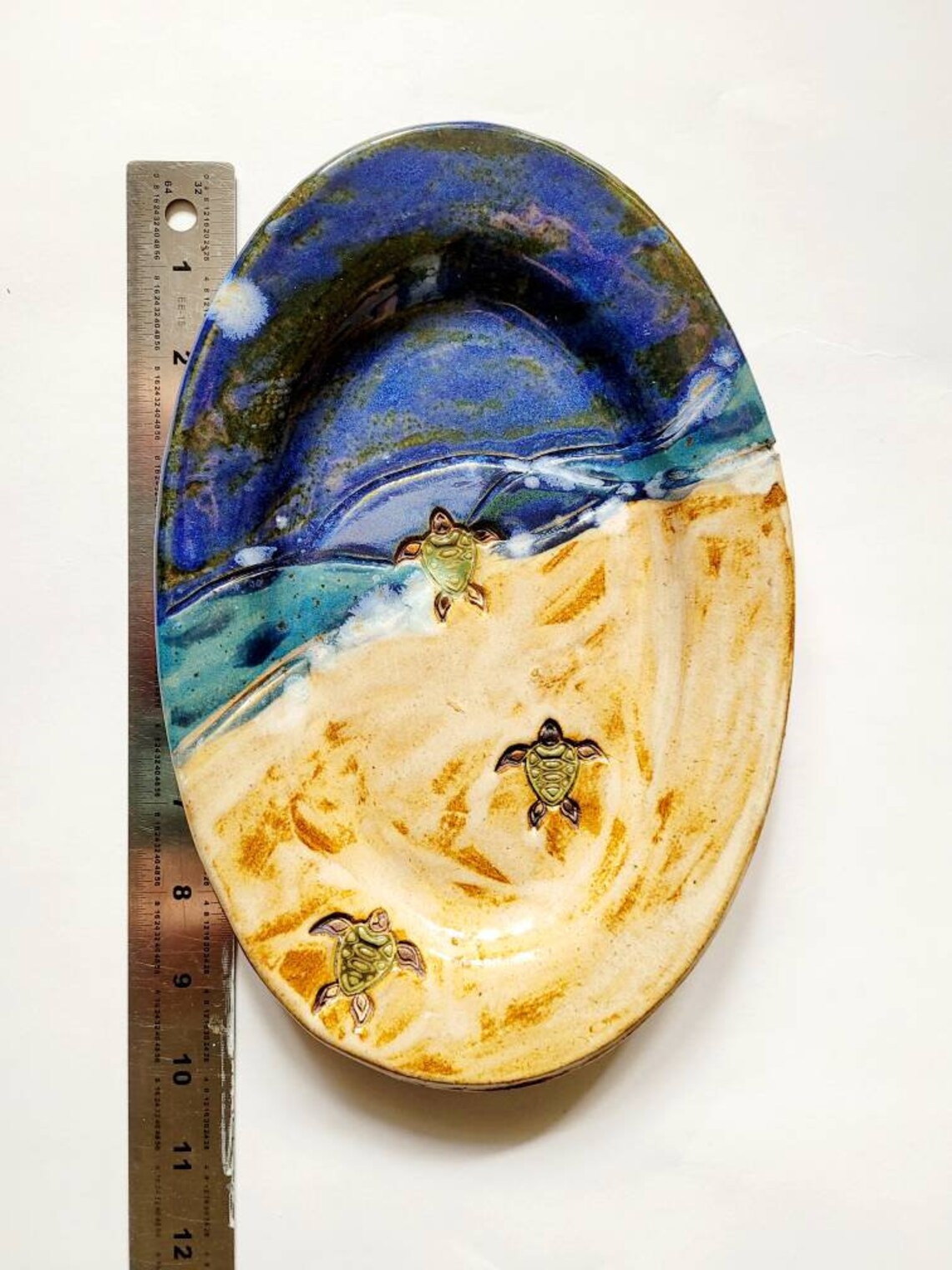 Sea Turtle Oval Ceramic Dinner Plate - Etsy