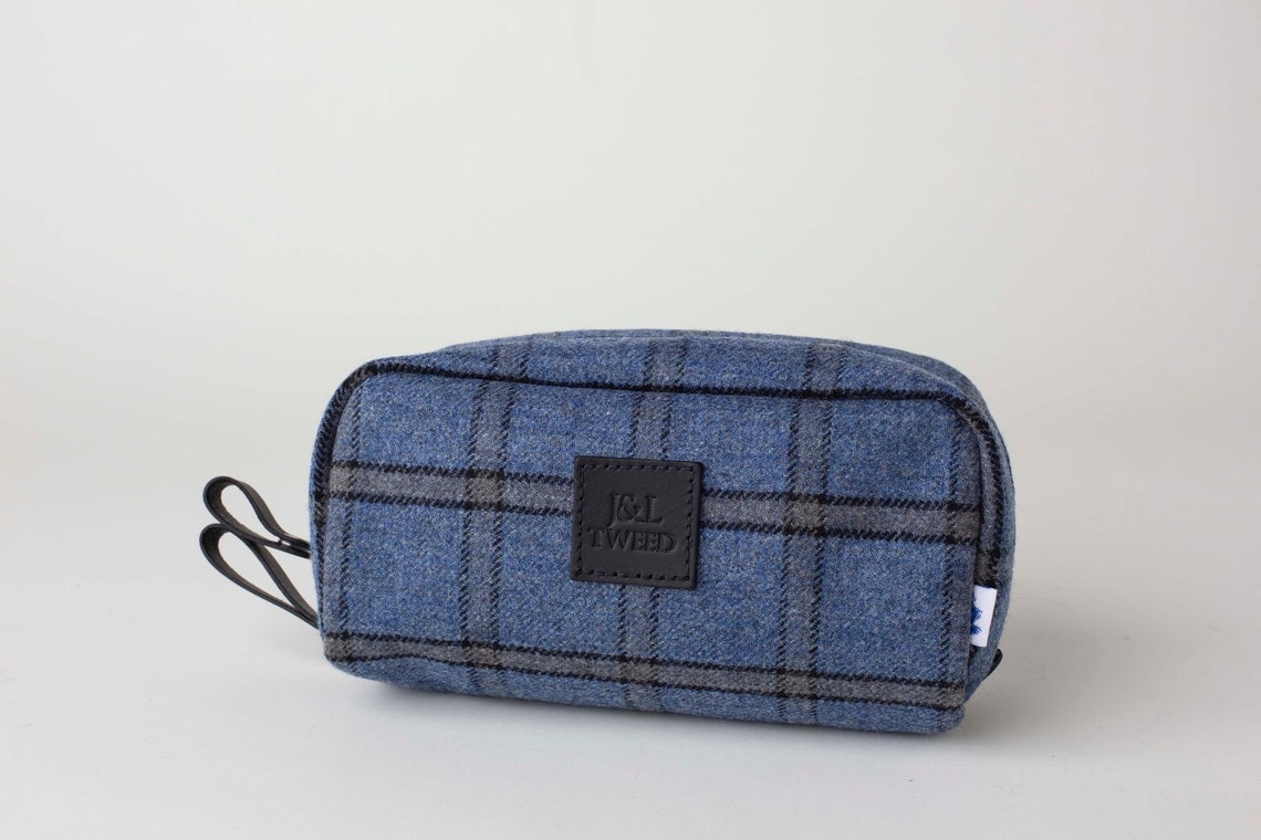 Tweed Norman Dopp Kit - Premium Wool Men's Wash Bag With Waterproof ...