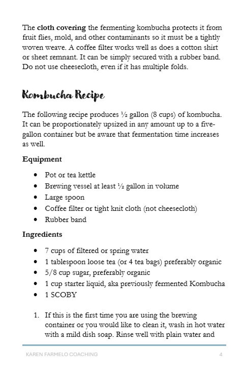 Organic Kombucha SCOBY With Starter Guide - Etsy