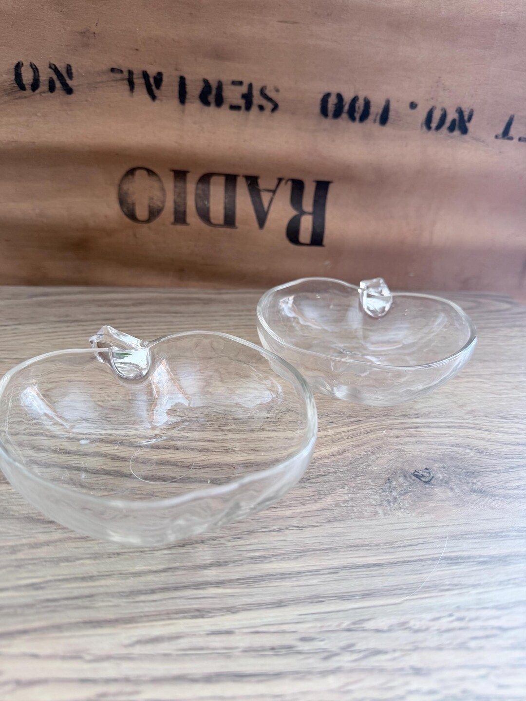 Vintage Apple Shaped Glass Bowls • Set of 2 Farmhouse Decor - Etsy