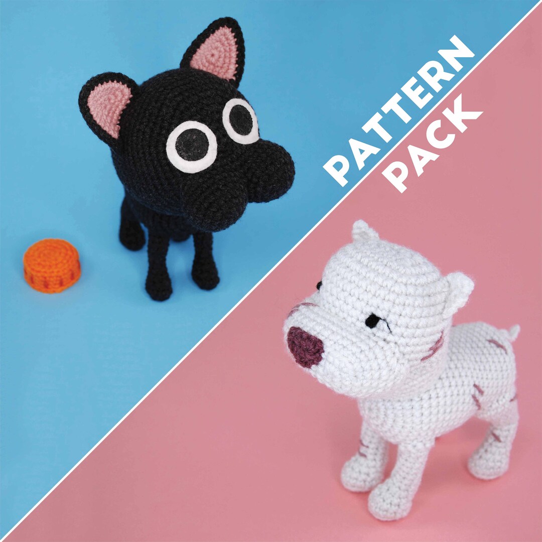 PDF Crochet PATTERN PACK - Pitbull and Kitten - Amigurumi Kitbull ...