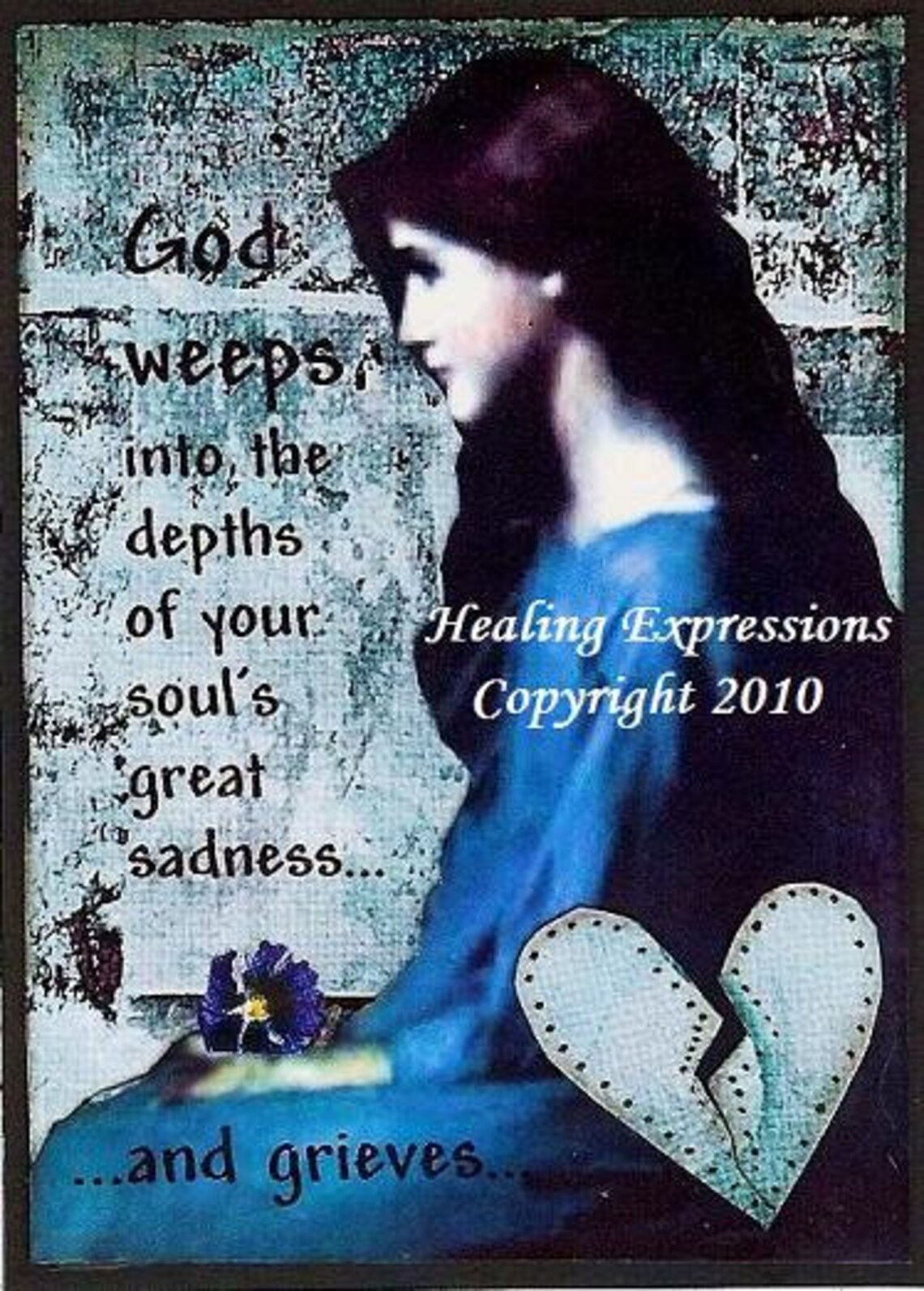 GOD WEEPS Altered Art Collage Child Abuse Grief Faith Trauma Ptsd Did ...