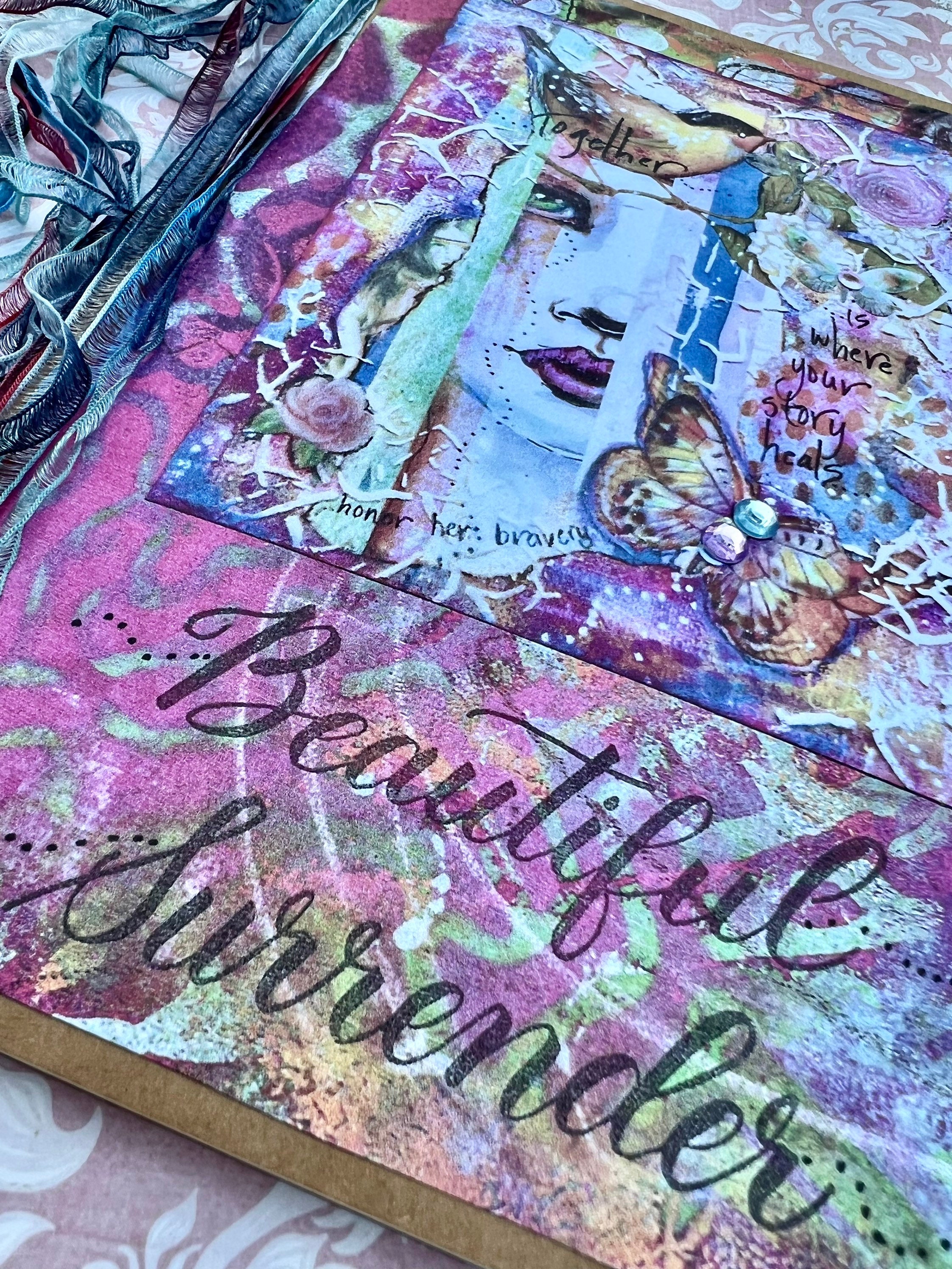 HEAL TOGETHER Collage Print JOURNAL Altered Art Therapy Inspirational ...