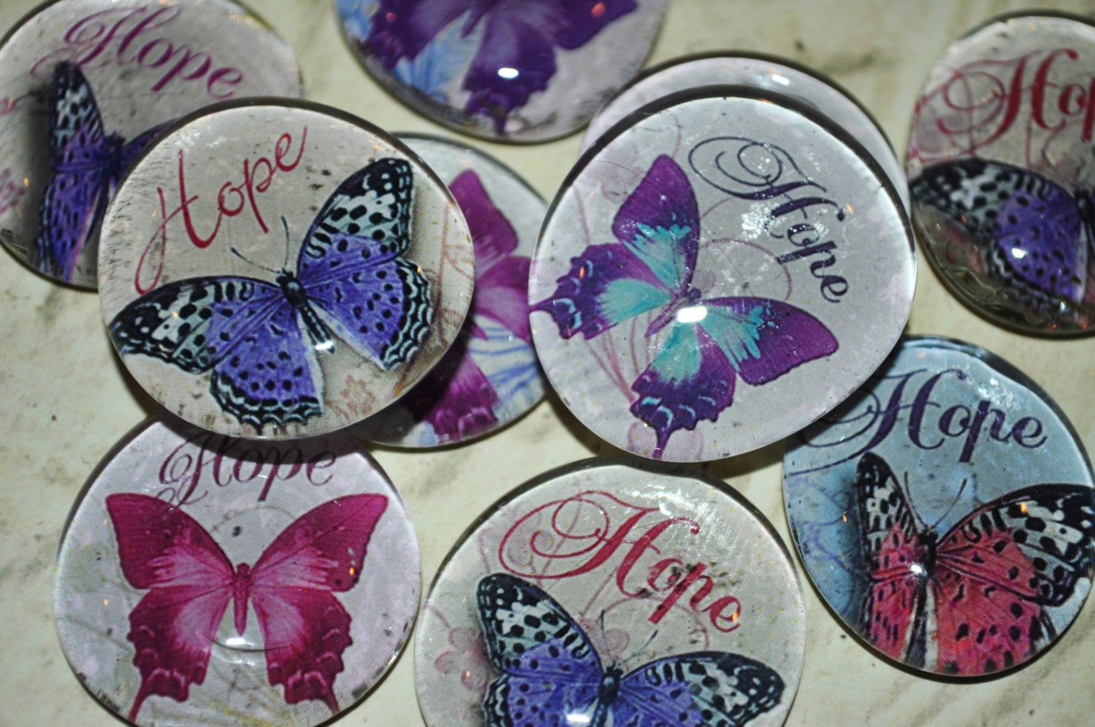HOPE SOUL STONES Set of Three Altered Art Collage Therapy Inspirational ...