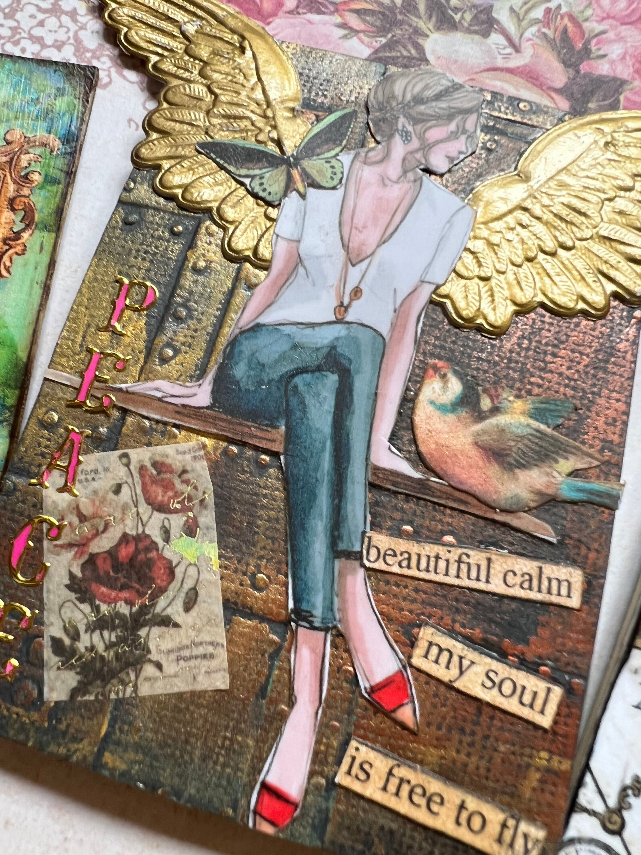 ORIGINAL MINI COLLAGES Art Trading Cards Atc Altered Art Therapy ...