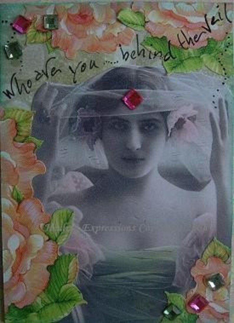 BEHIND THE VEIL Altered Art Collage Recovery Therapy Atc Aceo Print - Etsy