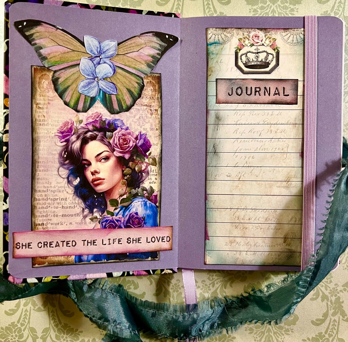 BR CREATIVE Mini Junk Journal Altered Collage Art Therapy - Etsy
