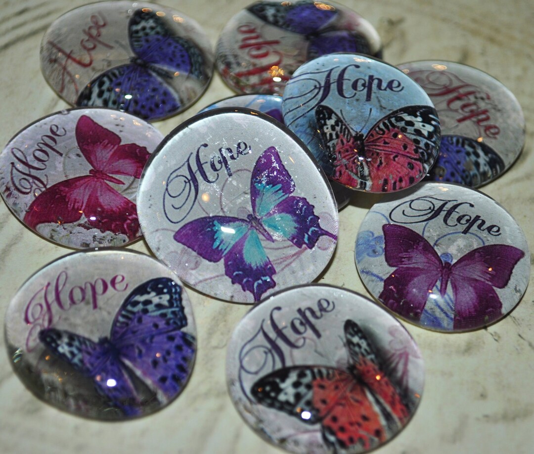 HOPE SOUL STONES Set of Three Altered Art Collage Therapy Inspirational ...