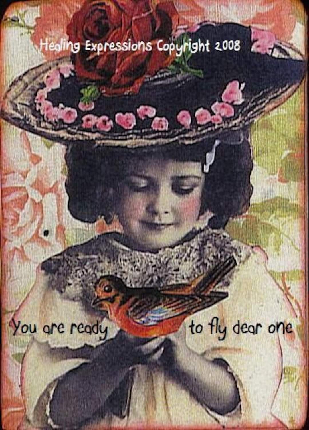 READY TO FLY Altered Art Collage Therapy Recovery Hope Atc Aceo Print ...