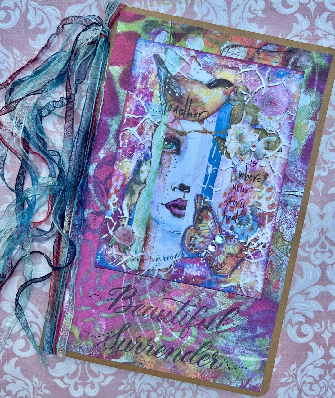 HEAL TOGETHER Collage Print JOURNAL Altered Art Therapy Inspirational ...