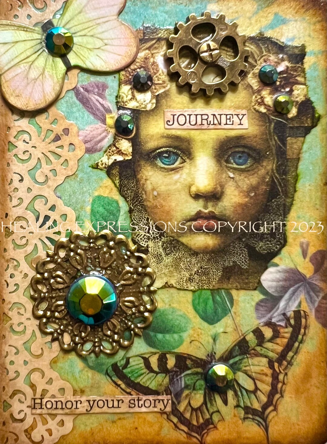 JOURNEY HONOR YOUR Story Collage Altered Art Therapy Inspirational ...