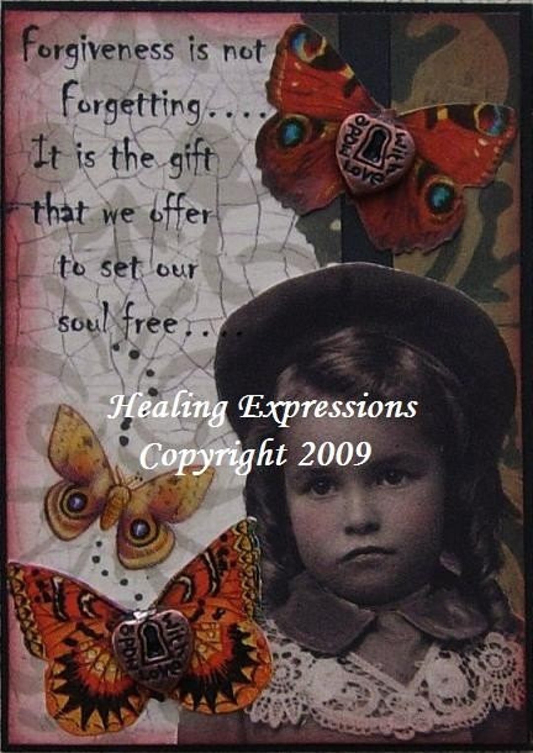 FORGIVENESS Altered Art Collage Therapy Abuse Recovery Hope Aceo ATC ...