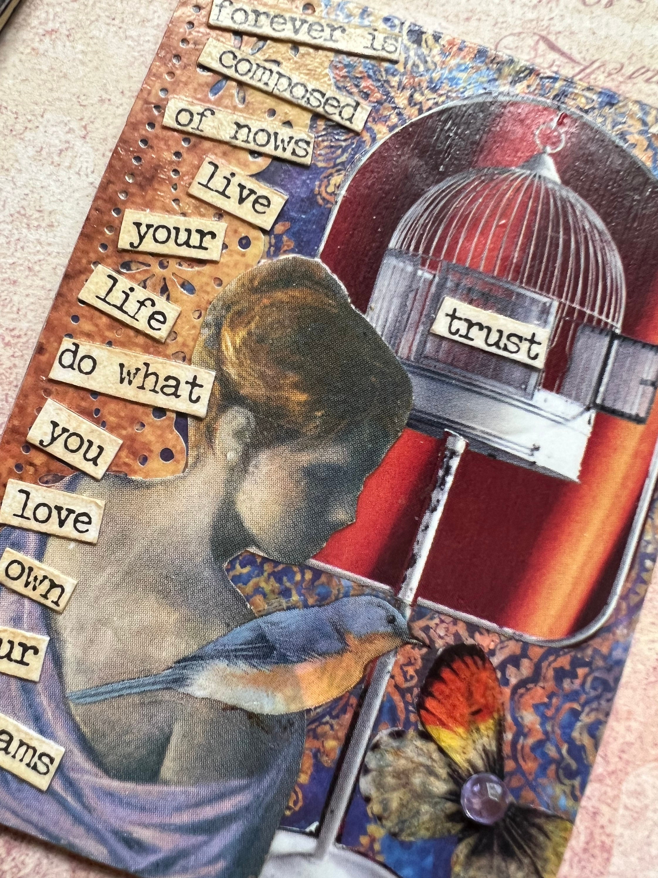 ORIGINAL MINI COLLAGES Art Trading Cards Atc Altered Art Therapy ...
