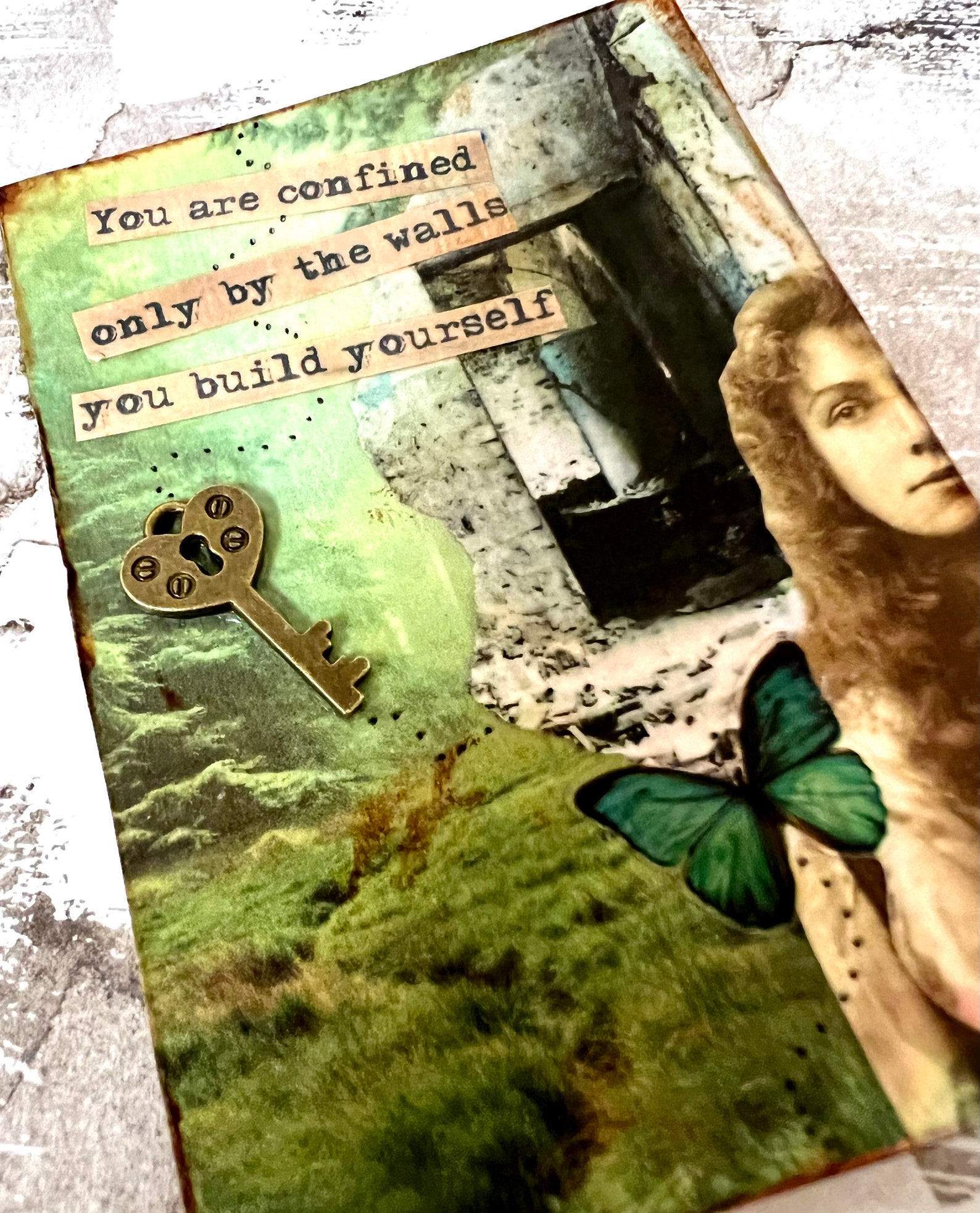 ORIGINAL MINI COLLAGES Art Trading Cards Atc Altered Art Therapy ...