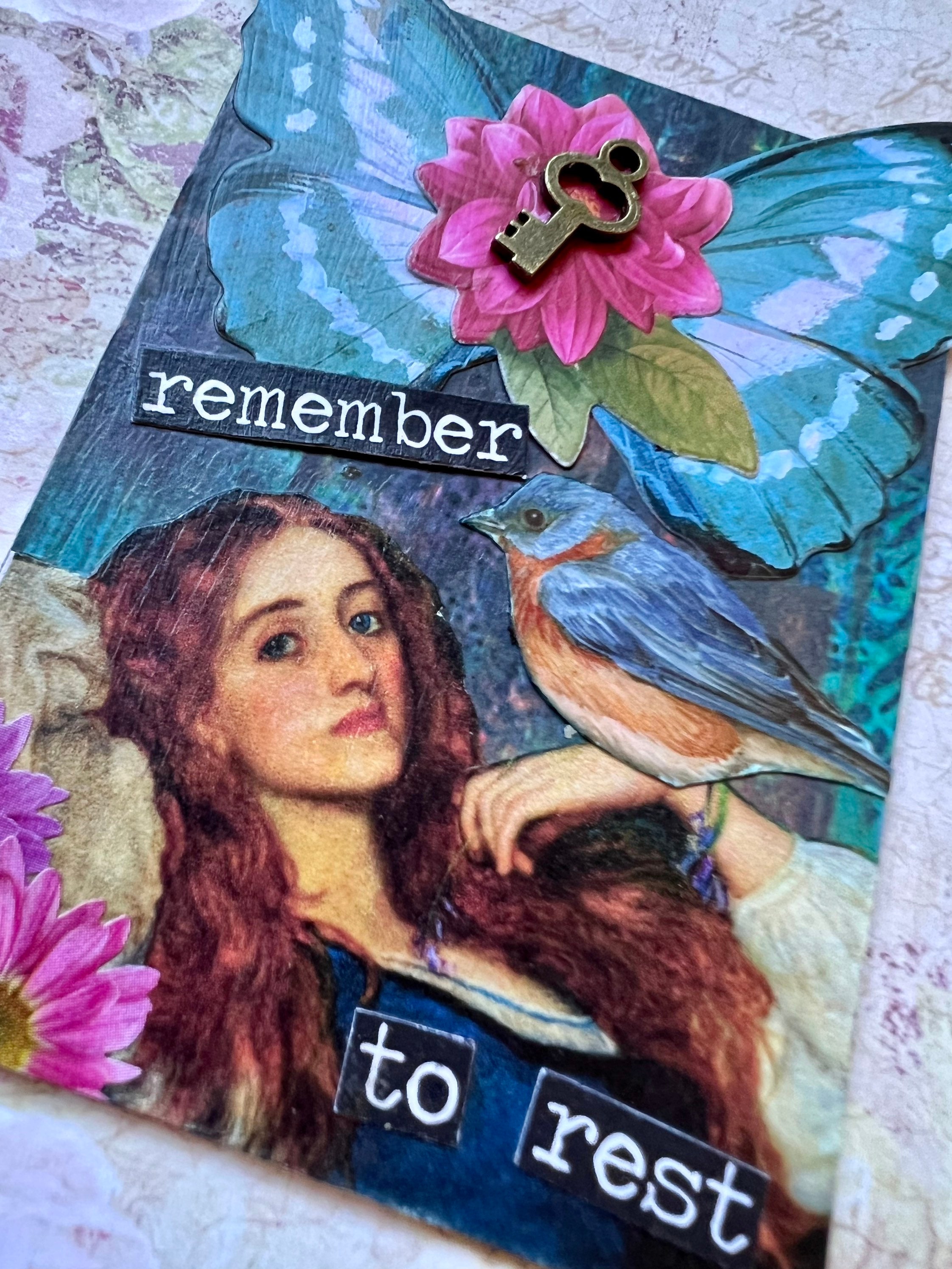 ORIGINAL MINI COLLAGES Art Trading Cards Atc Altered Art Therapy ...