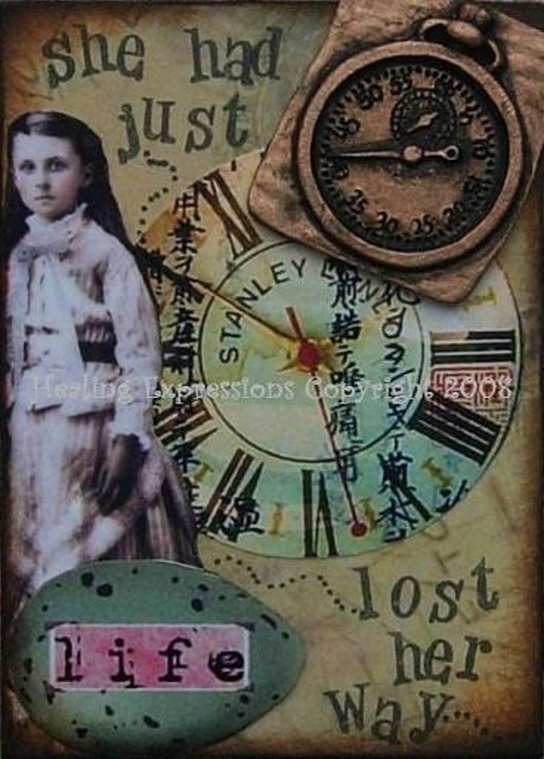 LOST HER WAY Altered Art Collage Recovery Therapy Atc Aceo Print - Etsy