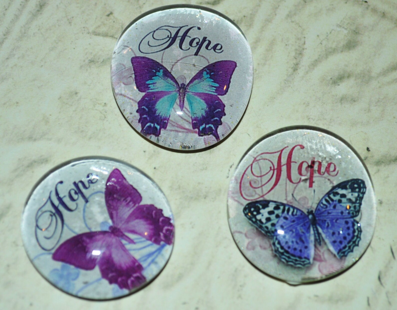 HOPE SOUL STONES Set of Three Altered Art Collage Therapy Inspirational ...