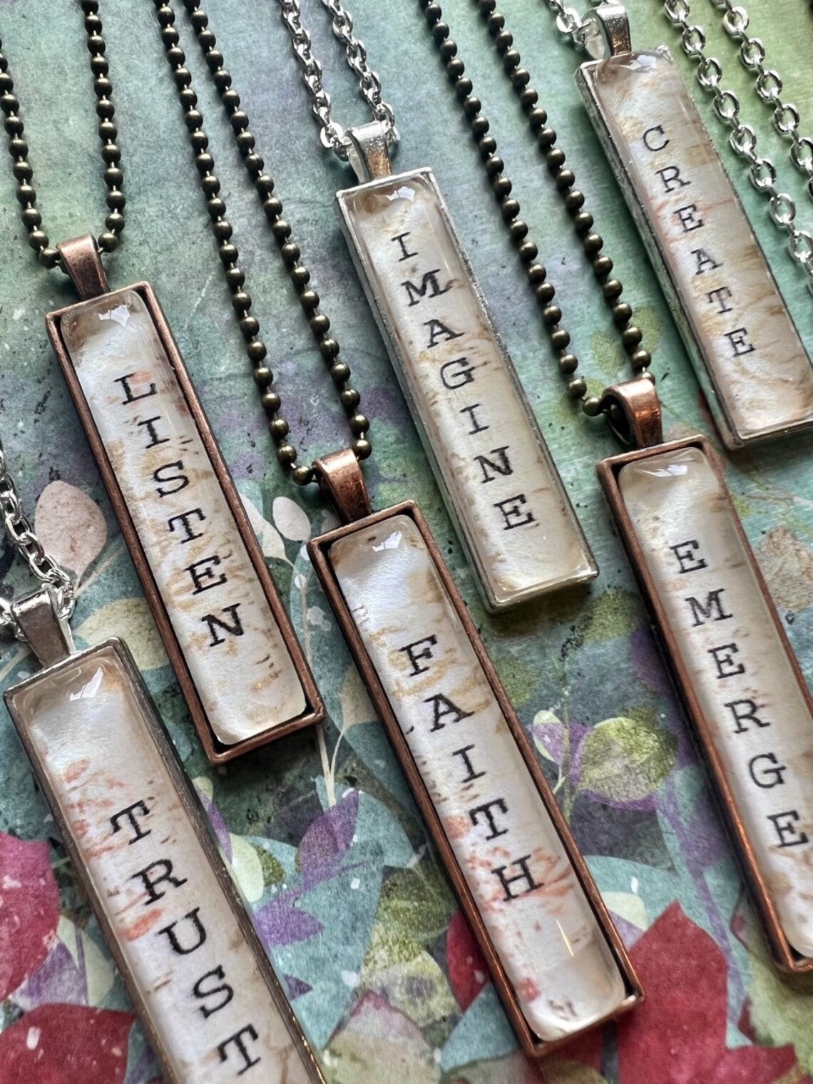 SOUL WORD Pendants Art Therapy Necklace Inspirational Breathe - Etsy