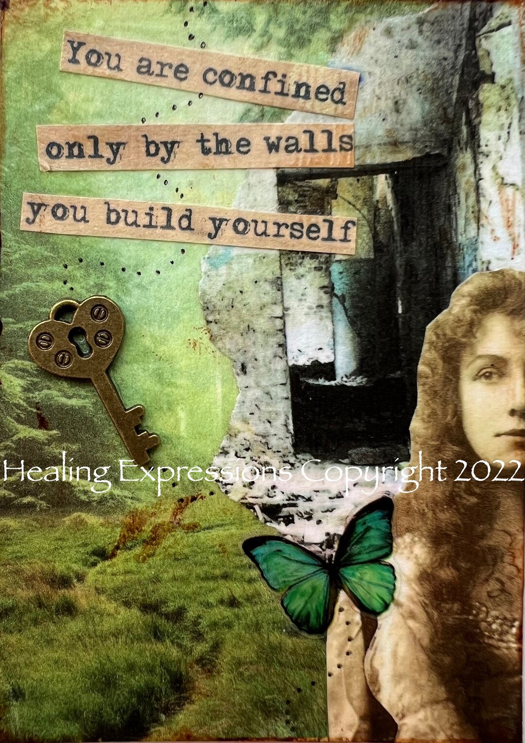 THE WALLS Altered Healing Art Therapy Woman Trauma Recovery Print ...