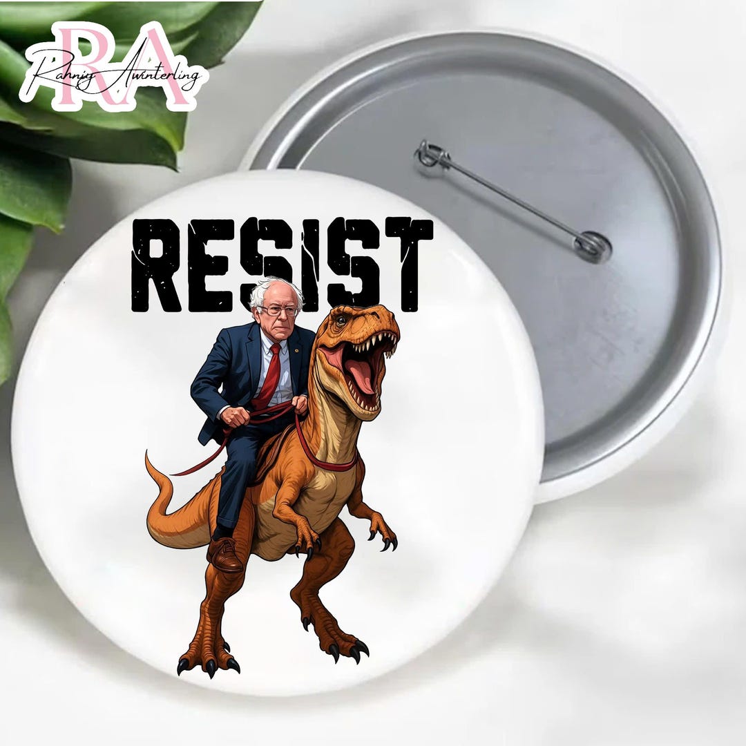 Bernie Sanders Resist Pin Buttons in 3 Sizes, Anti Trump Pin, Leftist ...