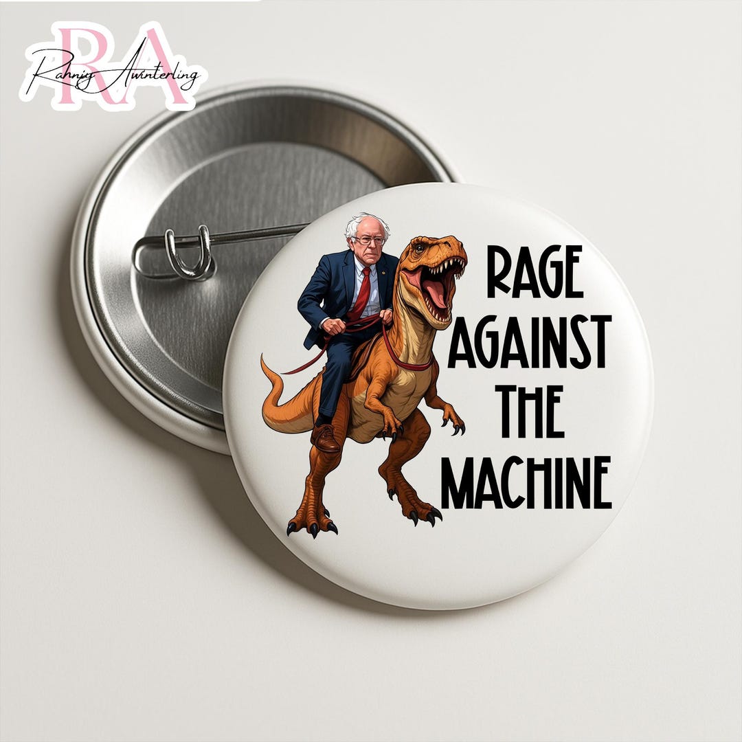 Bernie Sanders Pin Buttons in 3 Sizes, Fight Oligarchy Tour Pin ...