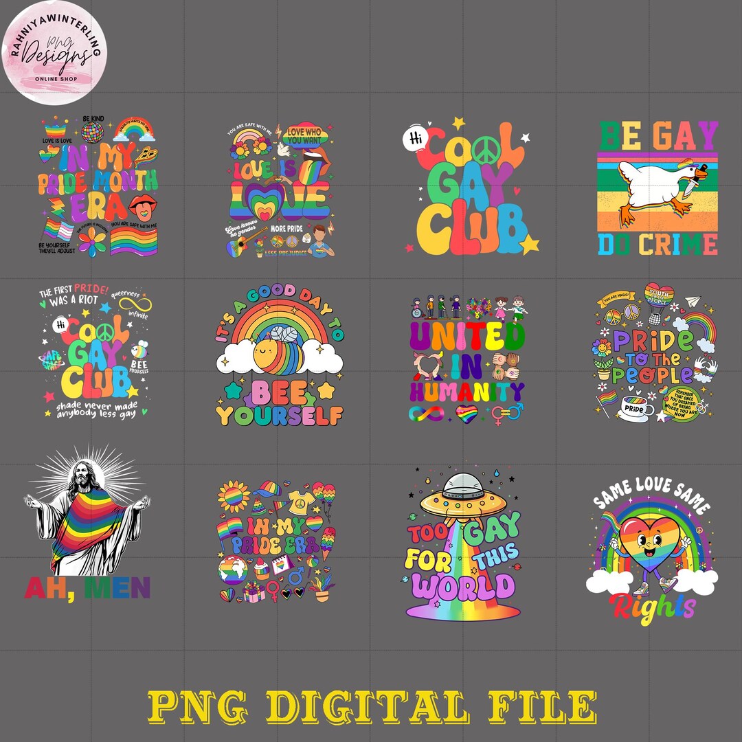 13+LGBTQ Png Bundle, LGBT Png, Pride Png, Gay Pride Png, Lgbt Quotes ...