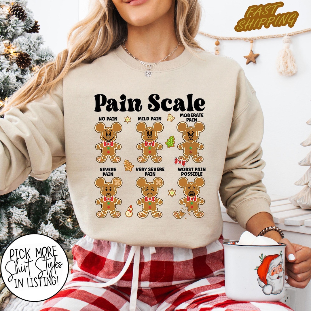 Funny Pain Scale Shirt, Christmas Nurse Tshirt, Medical Holiday Tee ...