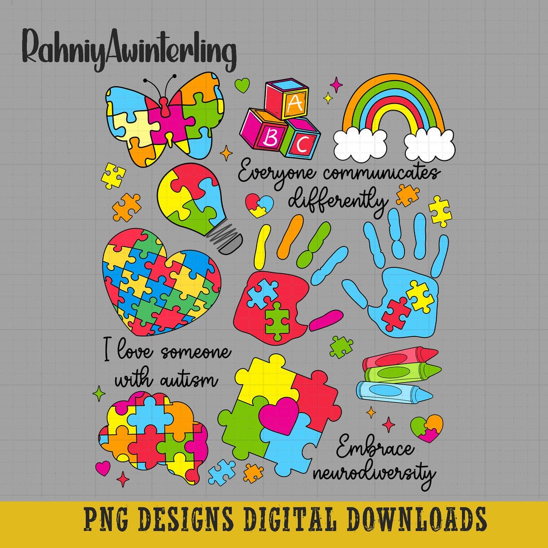Retro Groovy Autism Awareness Png, Special Education Png ...