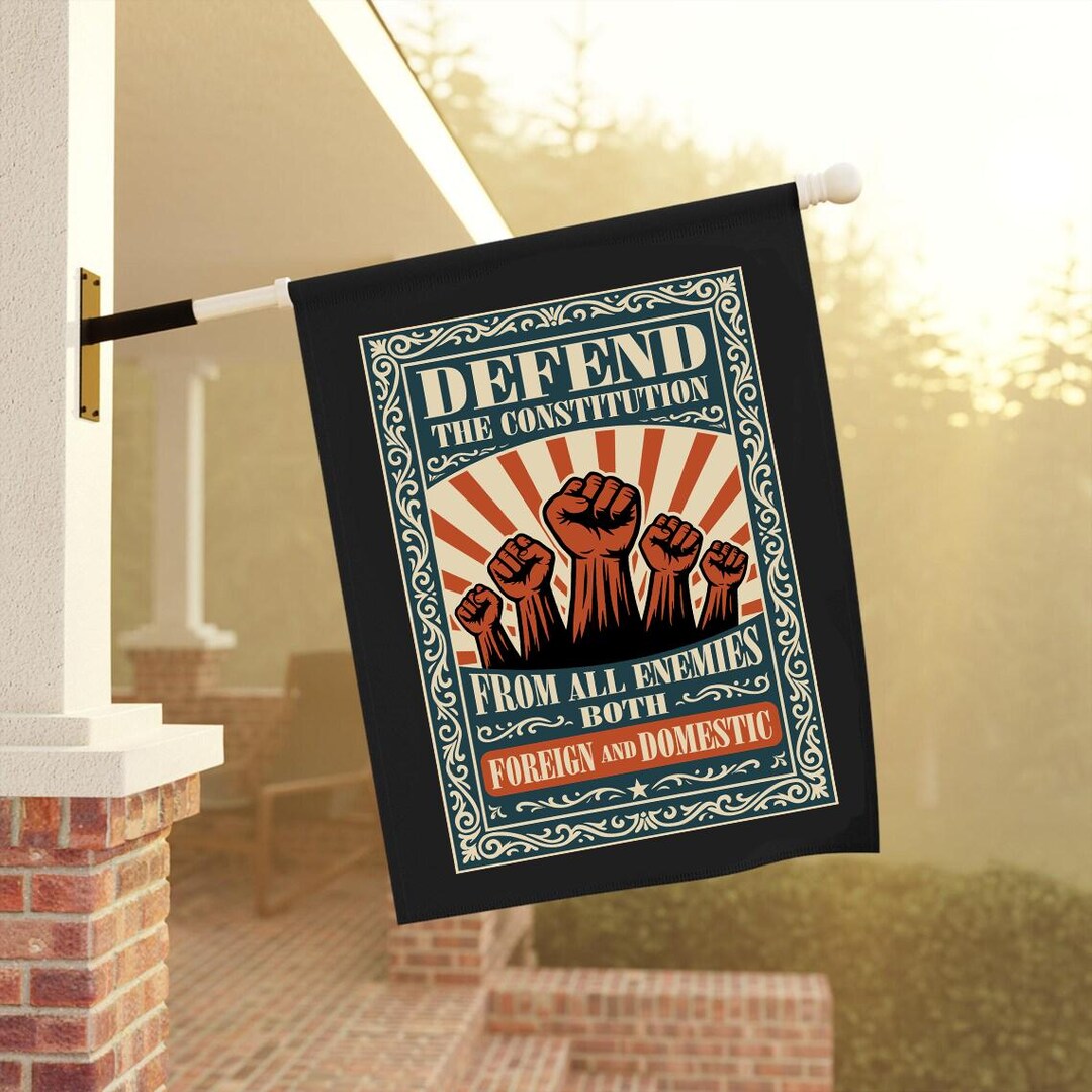 Defend the Constitution Political Flag, Protest Sign, Outdoor Decor ...