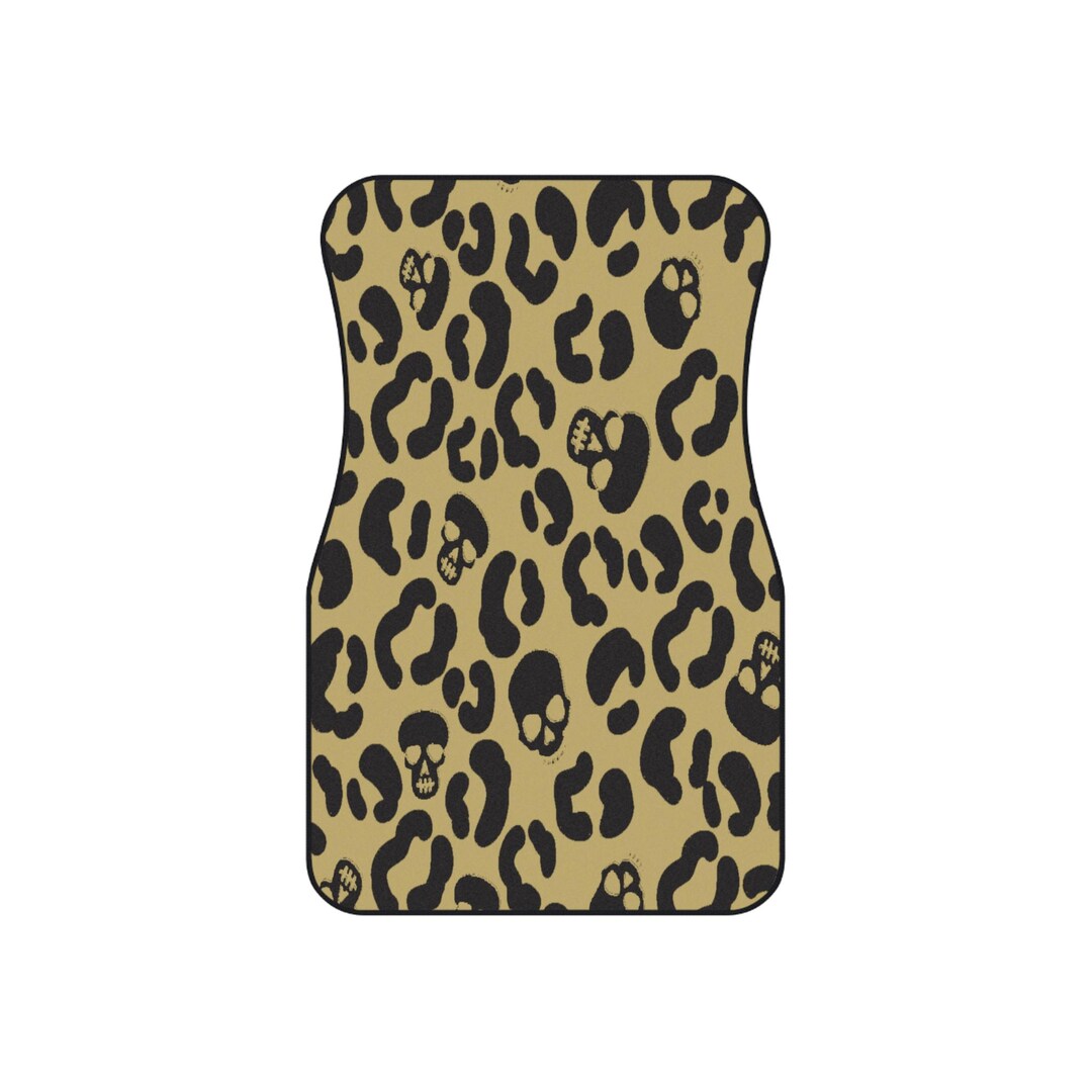 Leopard Print Car Mats: Emo Goth Skull Front Mats - Set of 2 - Etsy