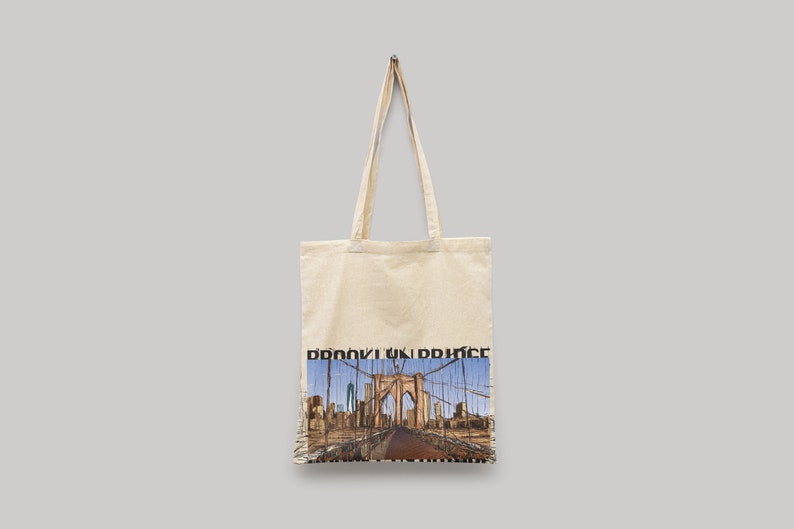 Brooklyn Bridge Tote Bag Digital Print - Urban Chic Design, New York ...