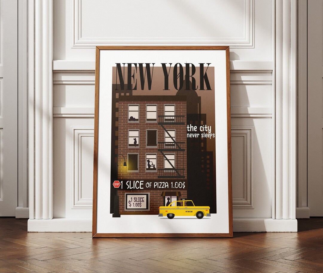 New York City Wall Art Modern NYC Poster Print Digital Urban Art Decor ...