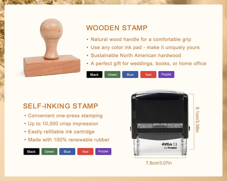 Personalized Wedding Address Stamp | Elegant Self Inking Return Address ...