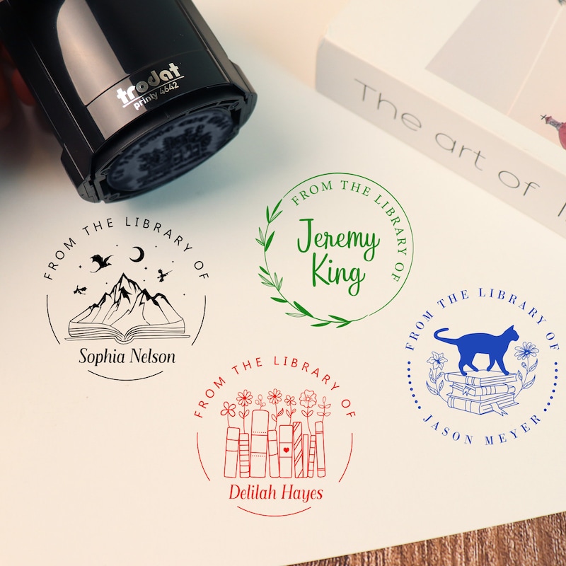 Personalized Book Stamps - Etsy