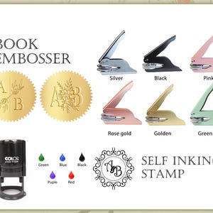 Personalized Wedding Embosser Stamp, Custom Monogram Embosser, Custom ...