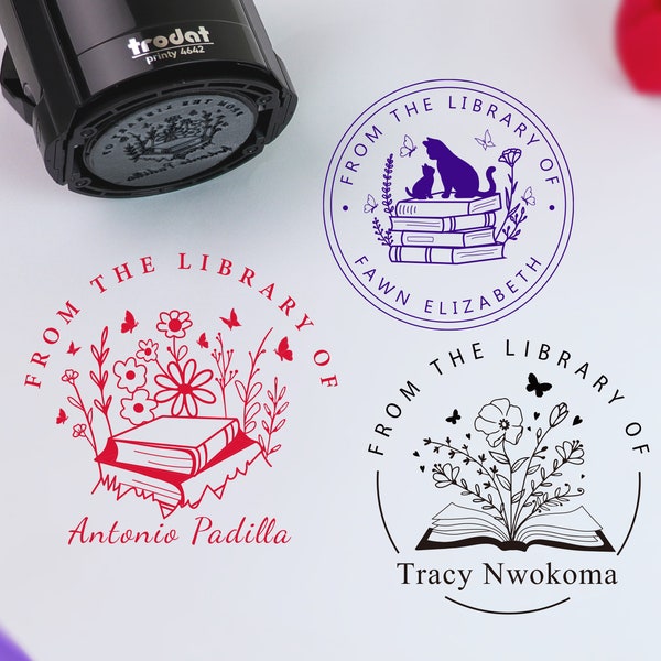 Book Stamp - Etsy