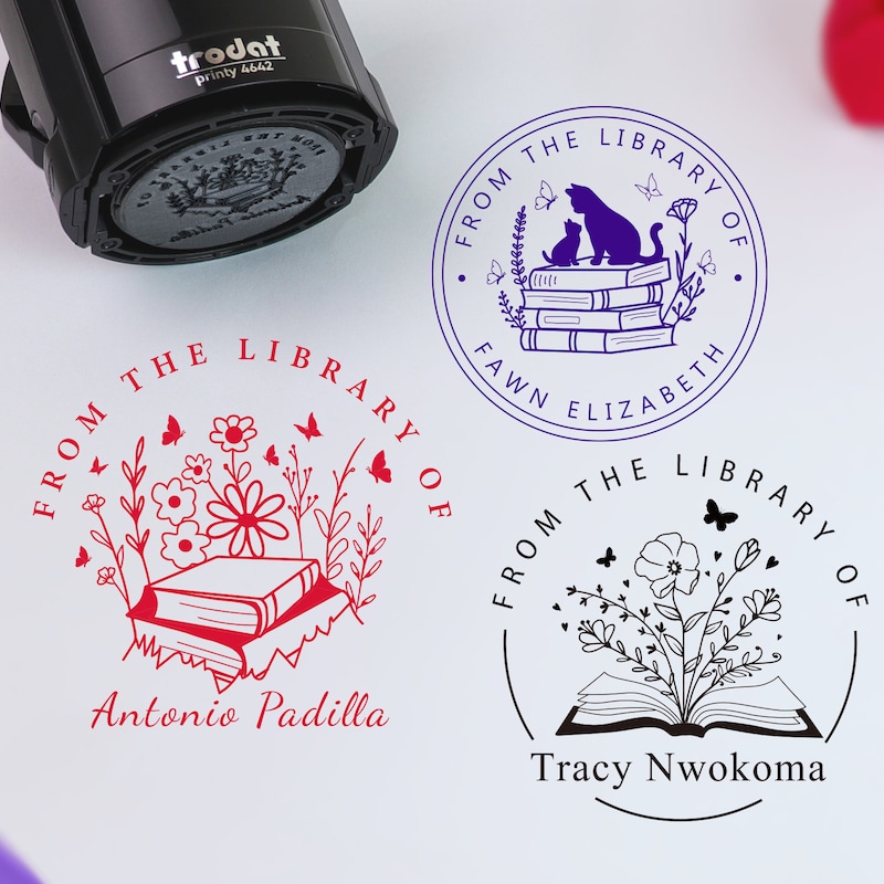 Personalized Book Stamps - Etsy