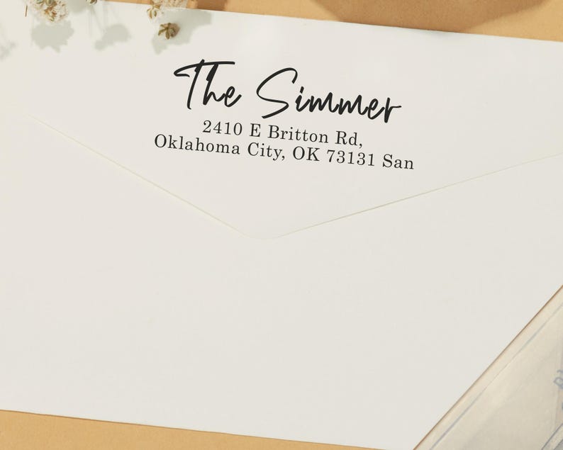 Personalized Wedding Address Stamp | Elegant Self Inking Return Address ...