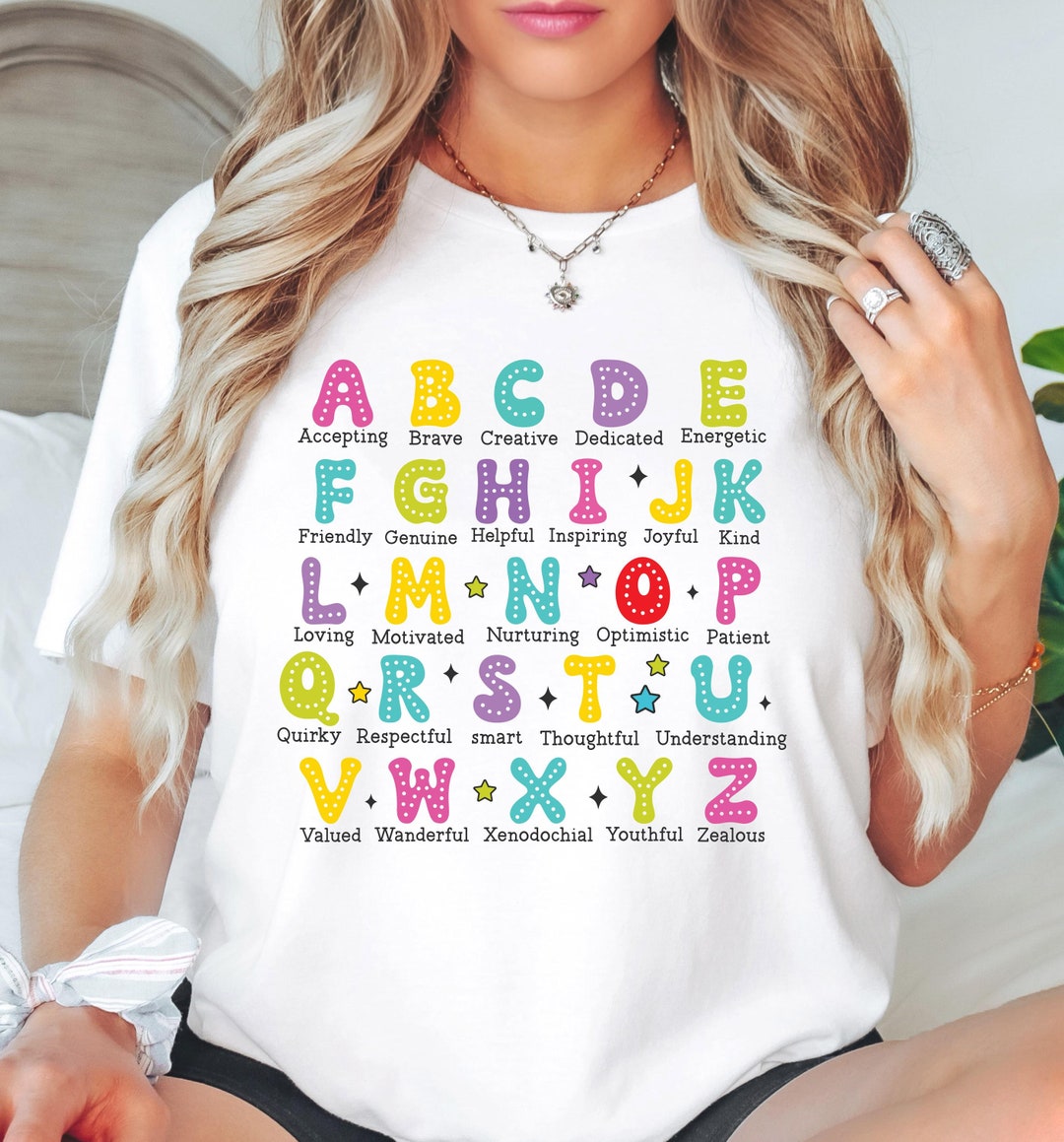 Alphabet Shirt, Back to School Alphabet Tee, ABC Shirt, Animals ...