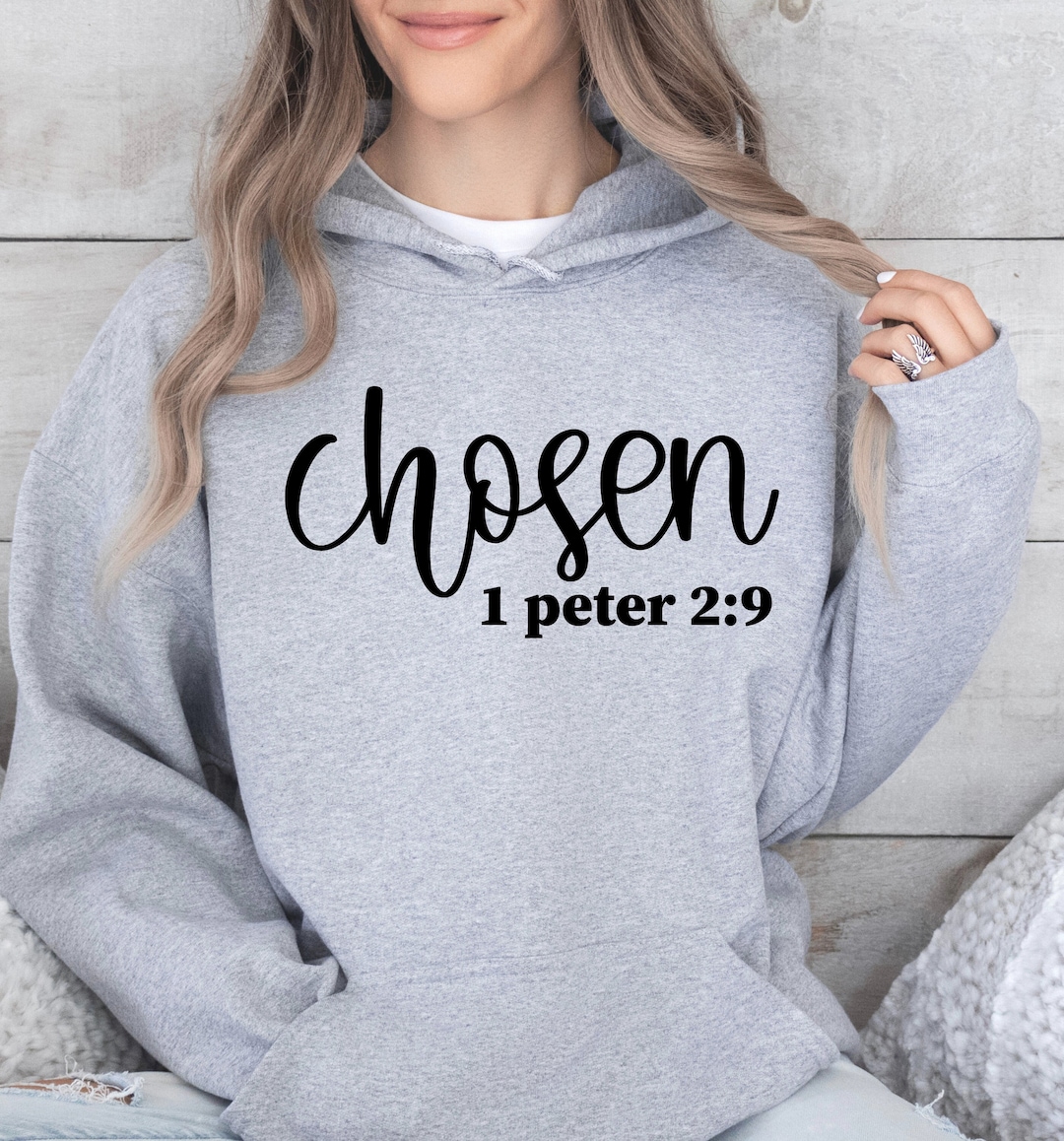 Chosen Bible T-shirt, Christian Sweatshirt, Bible Verse T-shirt ...