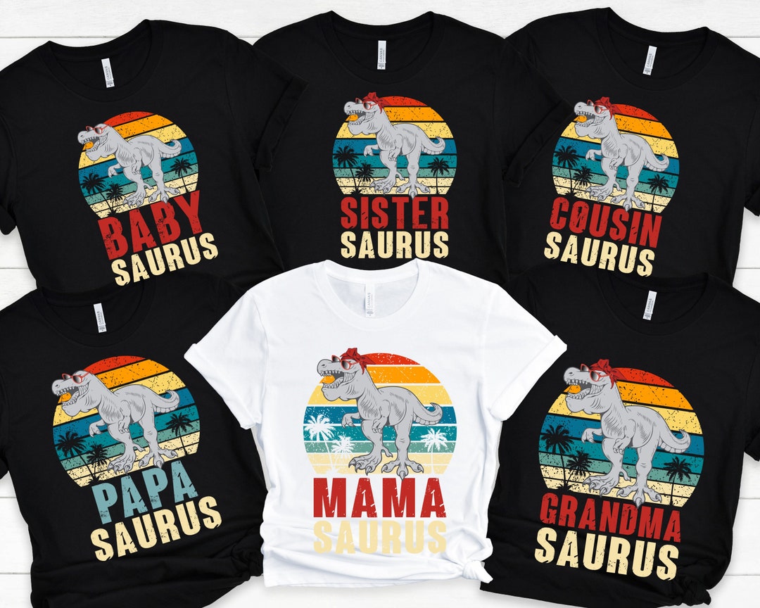 Dinosaur Family Matching T-shirts, Saurus T-shirt, Mommy Saurus T-shirt ...