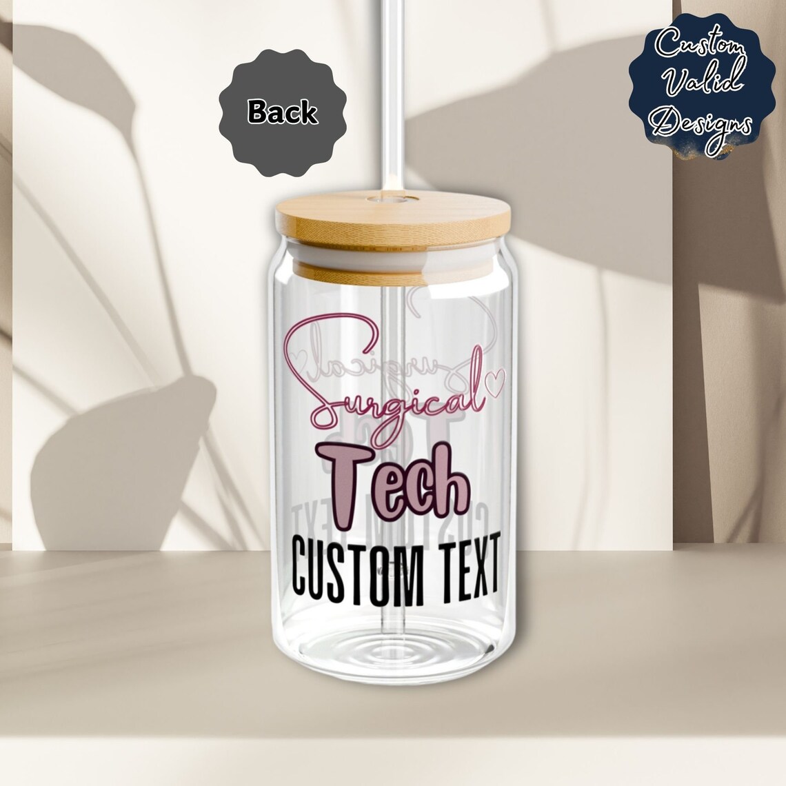 Personalized Surgical Tech Glass Cup Surgical Tech Gift Surgical Tech ...