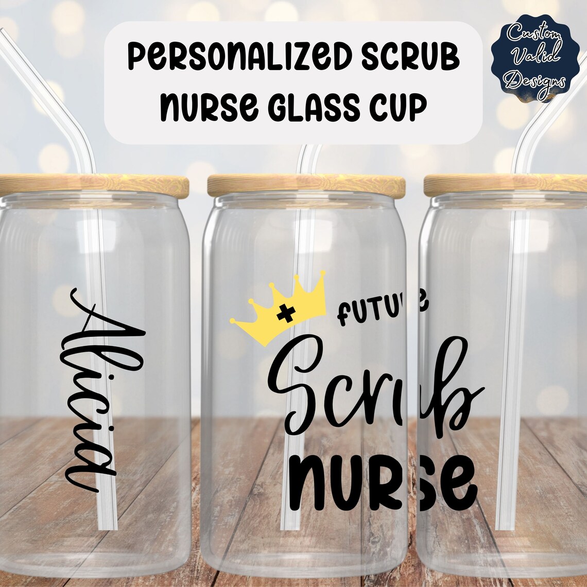 Personalized Future Scrub Nurse Glass Cup for Surgical Nurse Student ...