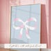 Bow Wall Art/digital Download/ Floral Pattern/pink/blue/blue With Pink ...