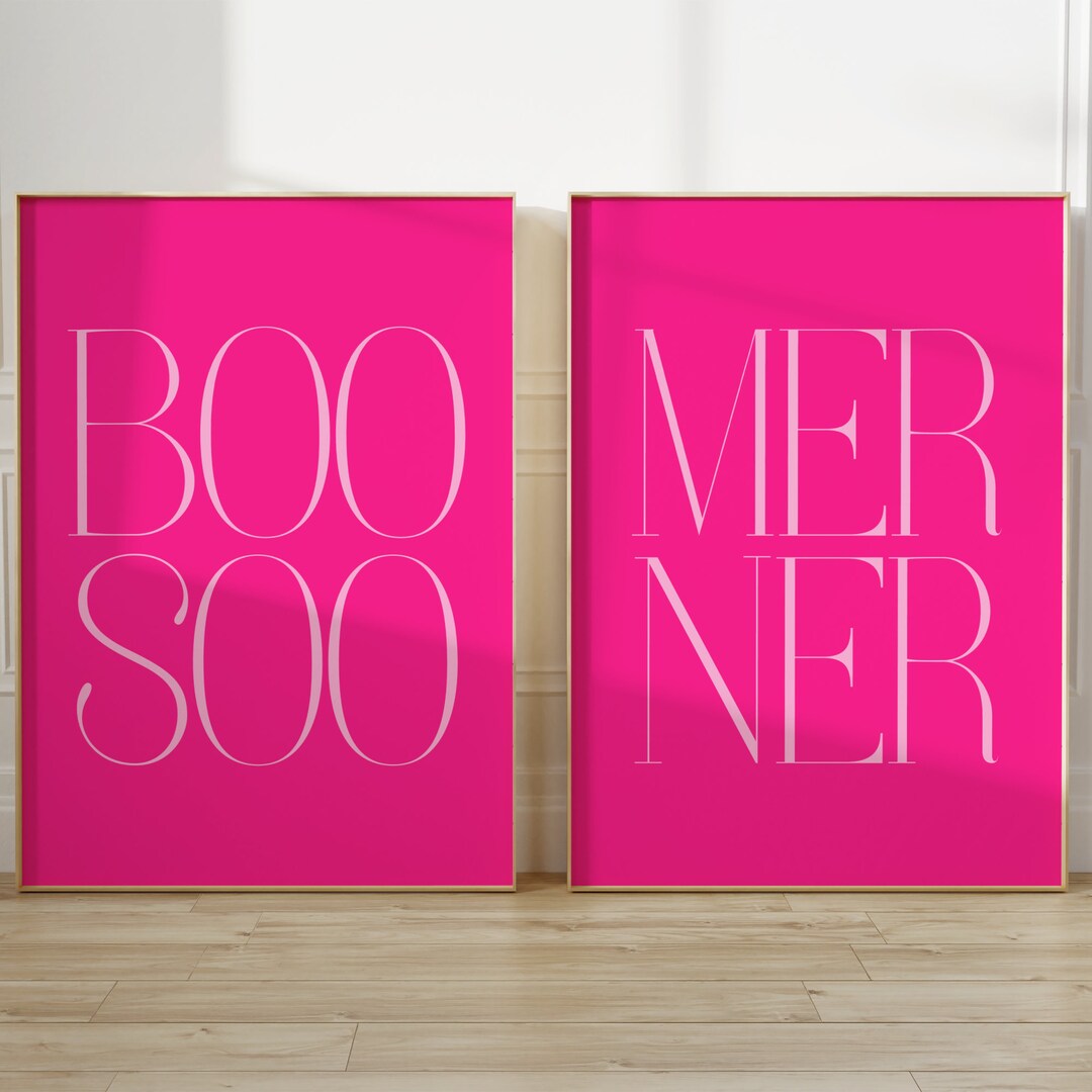 University of Oklahoma Wall Art Boomer Sooner Bright Pink Set ...