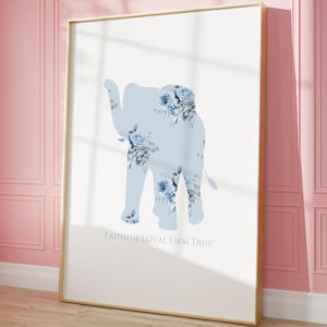 University of Alabama Wall Art Light Blue Floral/digital Download ...