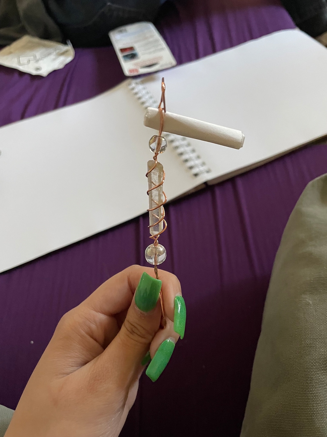 Crystal Gem Joint/cigarette Copper Wire Wrapped Smoking Accessory - Etsy