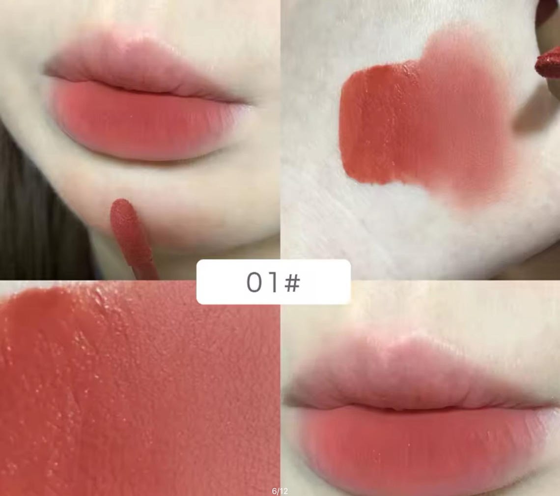 Bear Rabbit Aesthetic Lip Glaze, Matte Velvet Lip Clay Long-lasting ...