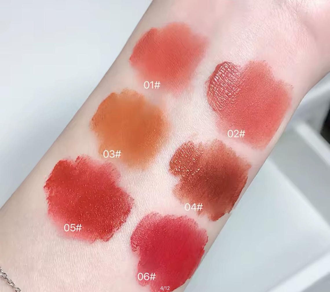 Bear Rabbit Aesthetic Lip Glaze, Matte Velvet Lip Clay Long-lasting ...