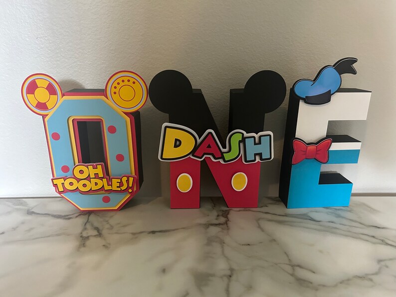 Mickey Mouse Club House 3D Letters - Etsy